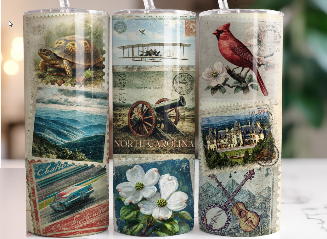 State North Carolina Stamps | Tumbler – Designs by Robyn